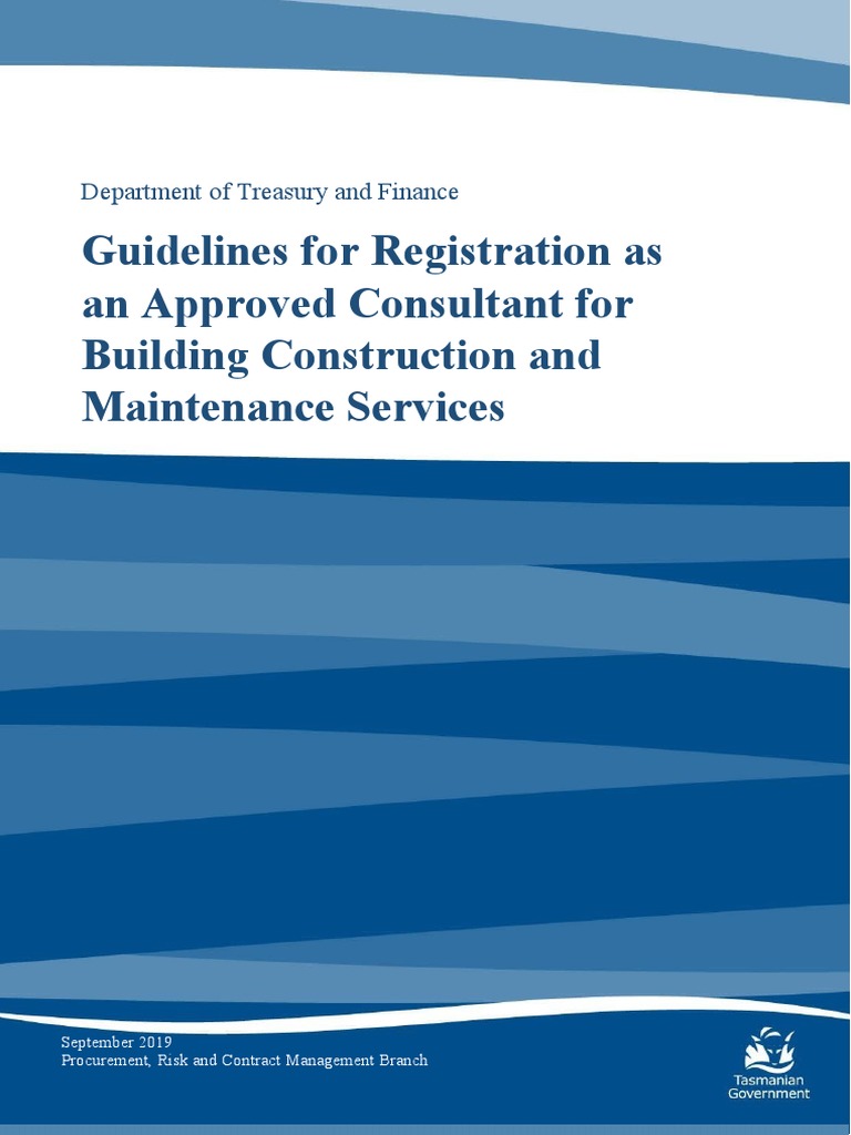 Guidelines For Registration As An Approved Consultant For Building ...