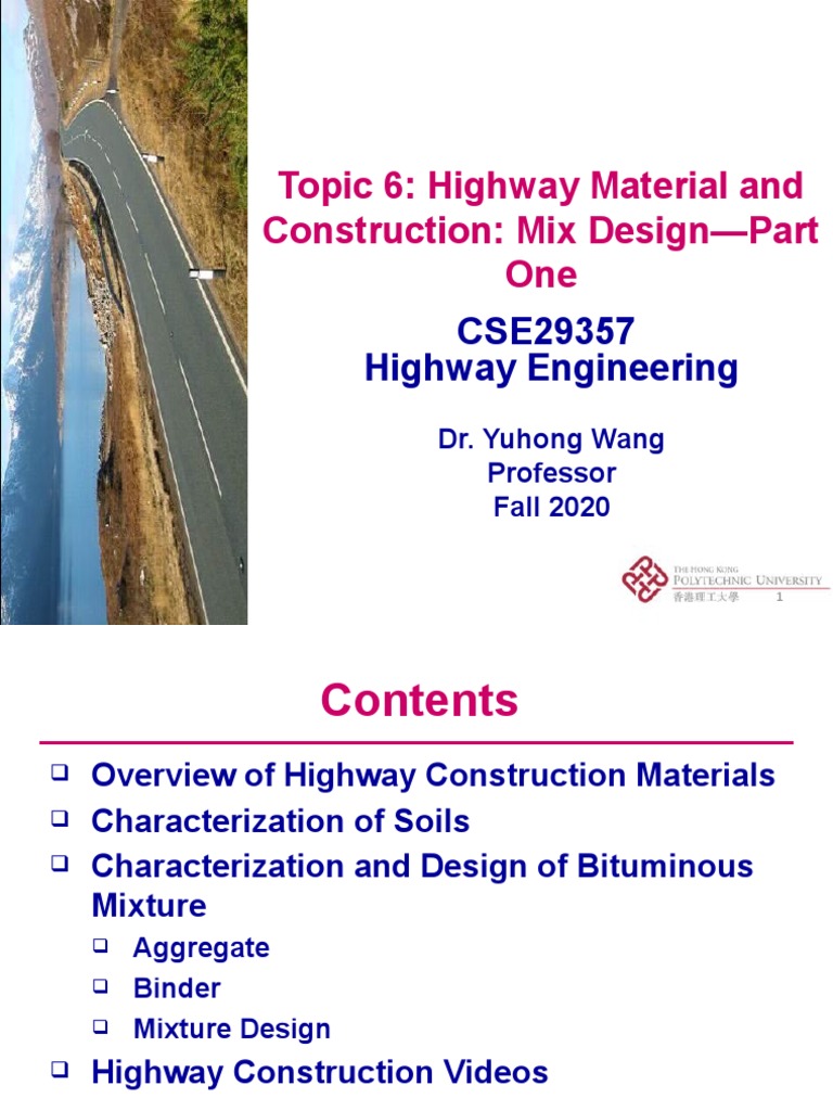 Highway Mix Design: Marshall Method Overview | PDF | Materials | Chemistry