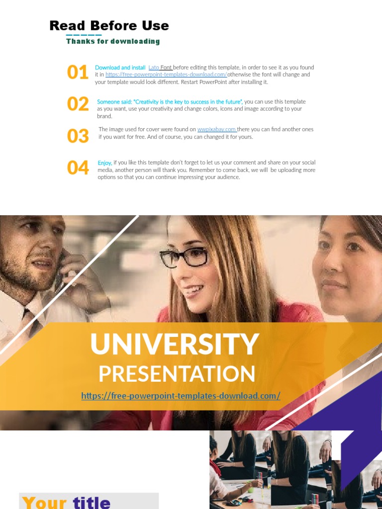 Read Before Use: Thanks For Downloading | PDF