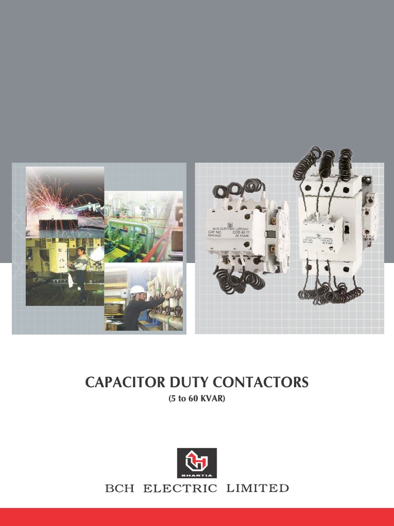 Capacitor Duty Contactors: (5 To 60 KVAR) | PDF | Capacitor ...