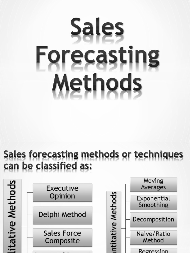 Chap 4 - Sales Forecasting Methods 2 PDF | PDF | Forecasting | Sales