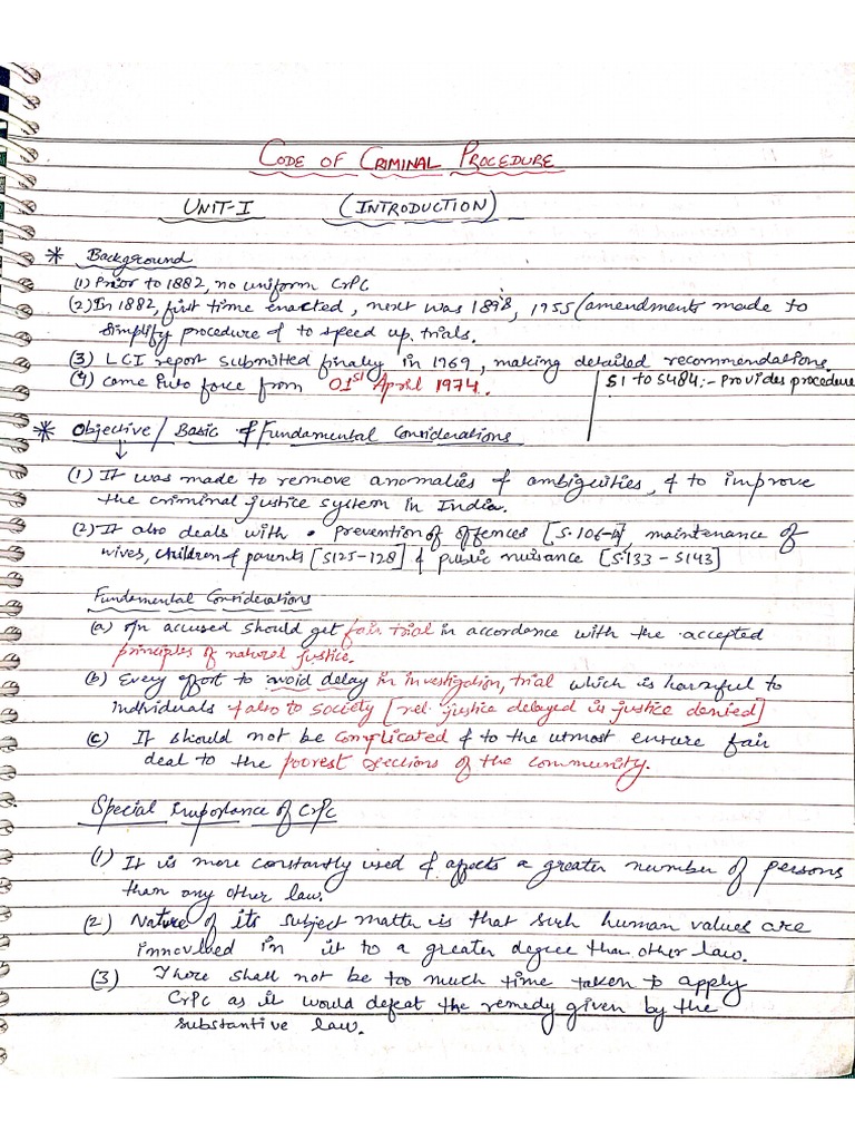 CRPC Handwritten Notes. | PDF