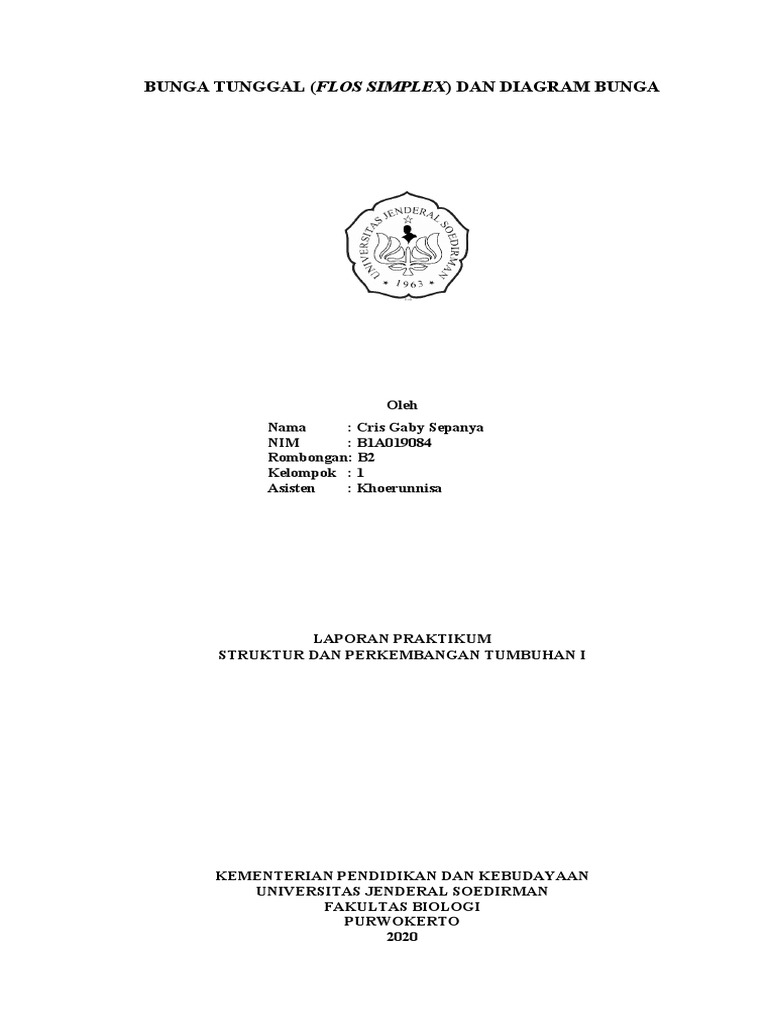 Khoerunnisa - B1A019084 - CRIS GABY SEPANYA - ACARA 5 BUNGA TUNGGAL DAN ...