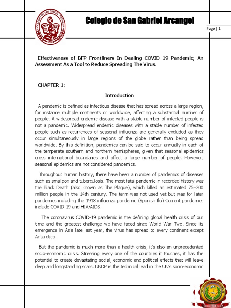 Criminology Thesis Sample About Pandemic (COVID 19) | PDF | Public ...