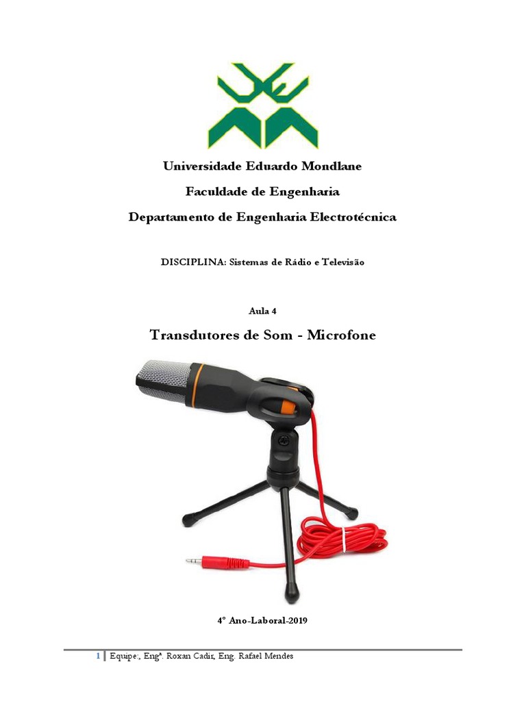 Transdutores de Som: Microfones e Tipos | PDF | Piezoeletricidade ...