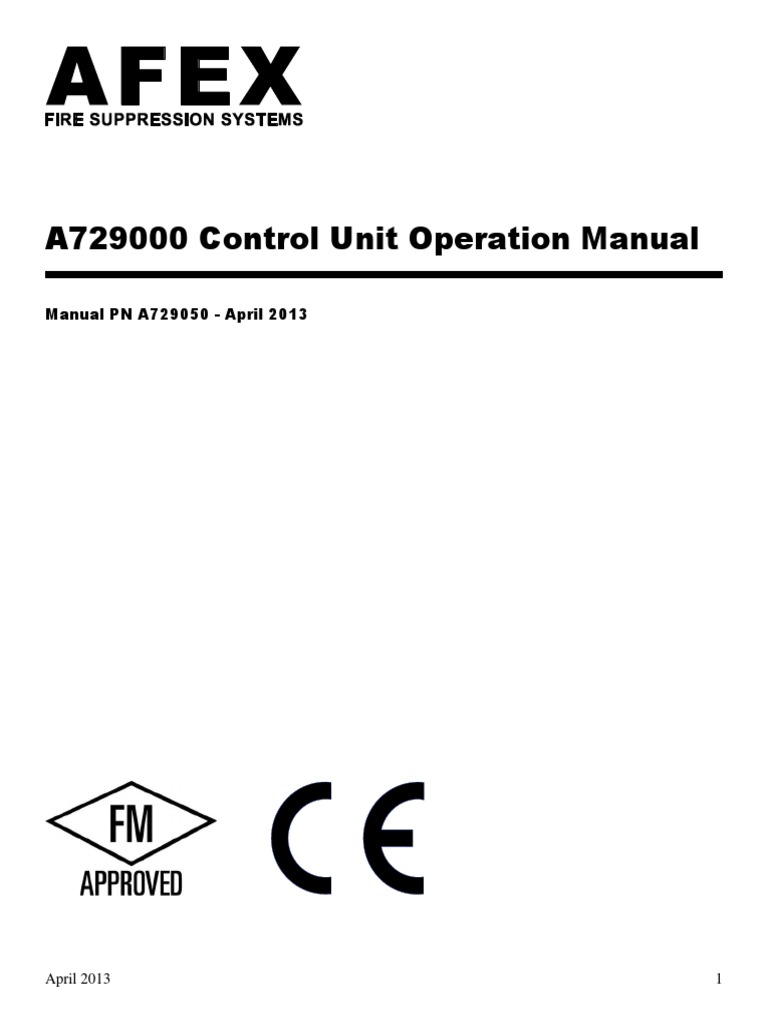 A729000 Control Unit Operation Manual | PDF | Switch | Relay