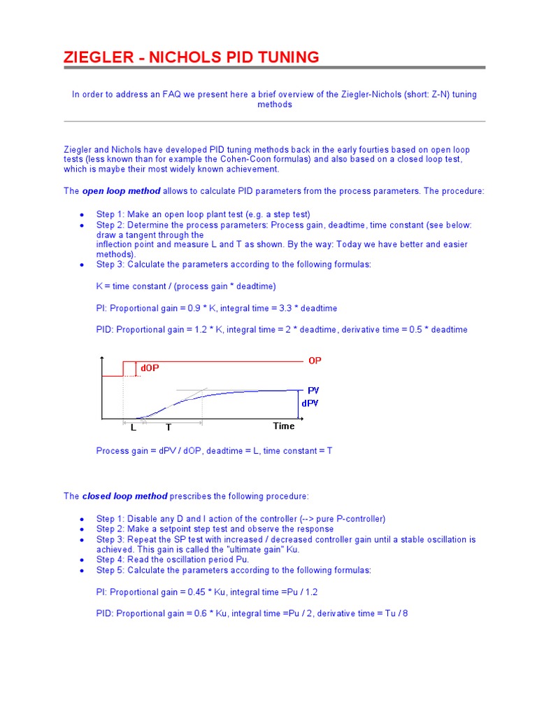 Ziegler Nichols | PDF | Analysis | Applied Mathematics