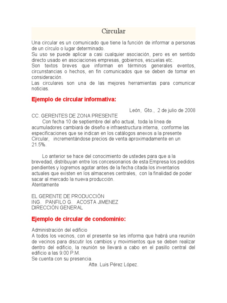 Circular | PDF | Red social | Comunicación