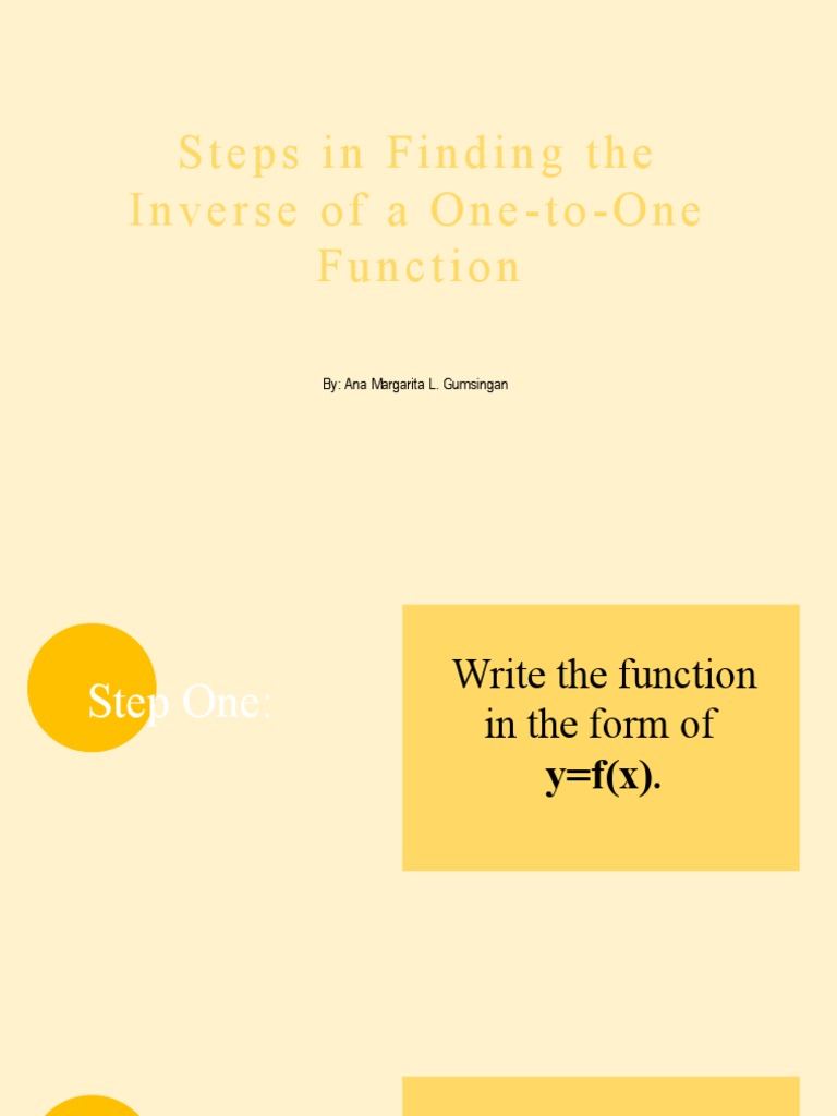 Inverses of A One-to-One Function | PDF | Function (Mathematics ...