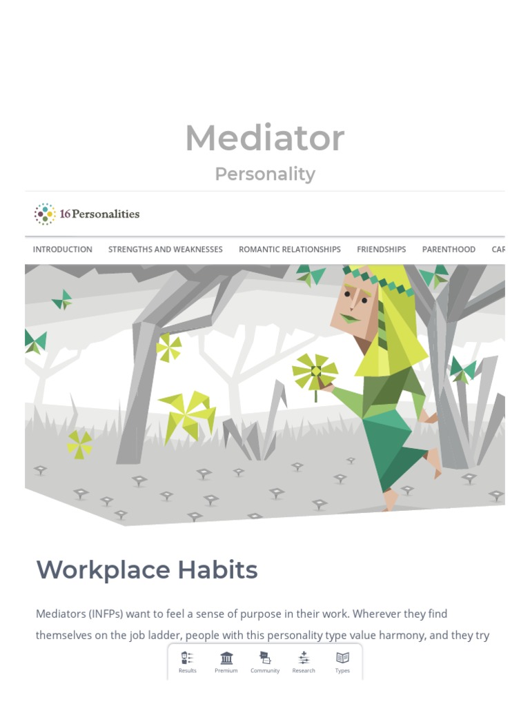 INFP - 7 Workplace Habits | PDF | Mediation | Personality Type