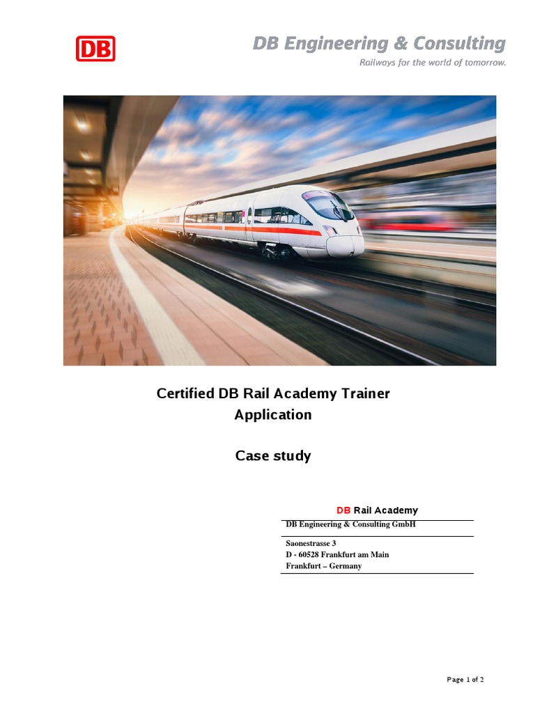 Certified DB Rail Academy Trainer Application Case Study | PDF