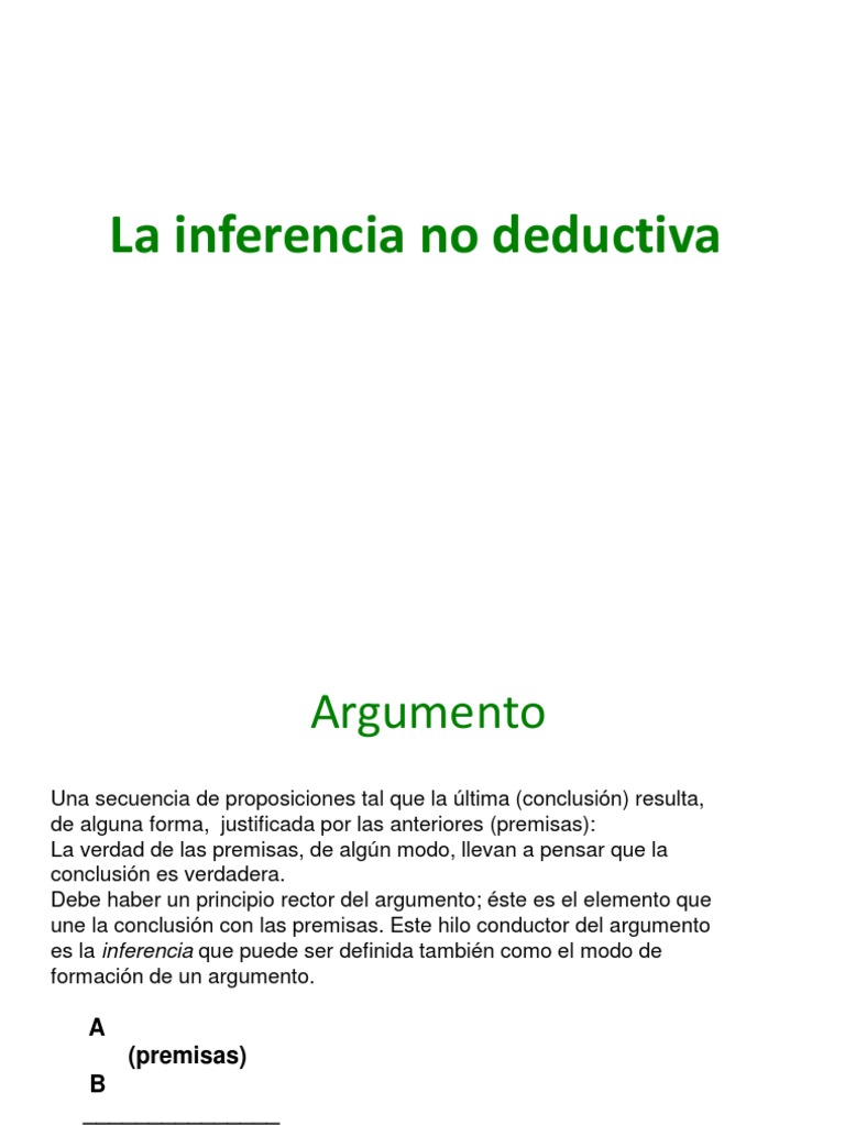 Unidad 2 - Clases 4 y 5 - Inferencia No Deductiva | PDF | Razonamiento ...