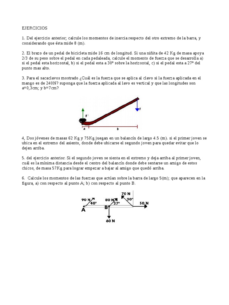 Ejercicios Torques | PDF