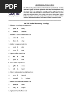 SAT Analogy Practice Questions | PDF