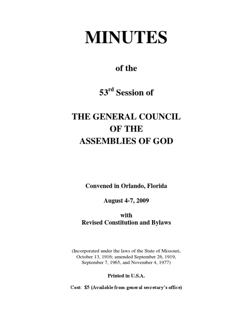 AOG Constitution & Bylaws With Minutes | PDF