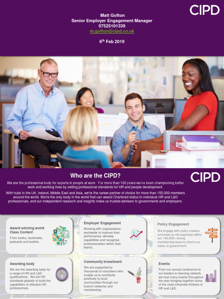 Matt Gofton Senior Employer Engagement Manager 07525101339: M.gofton ...