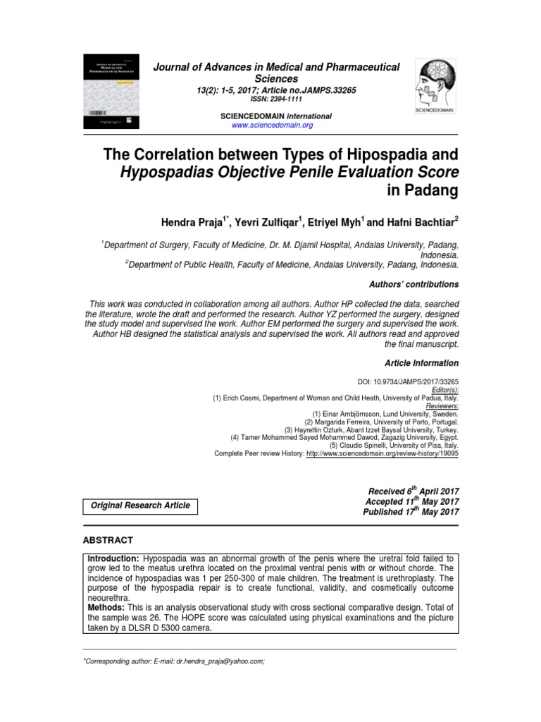 Hypospadia Padang | PDF | Self-Improvement | Science & Mathematics