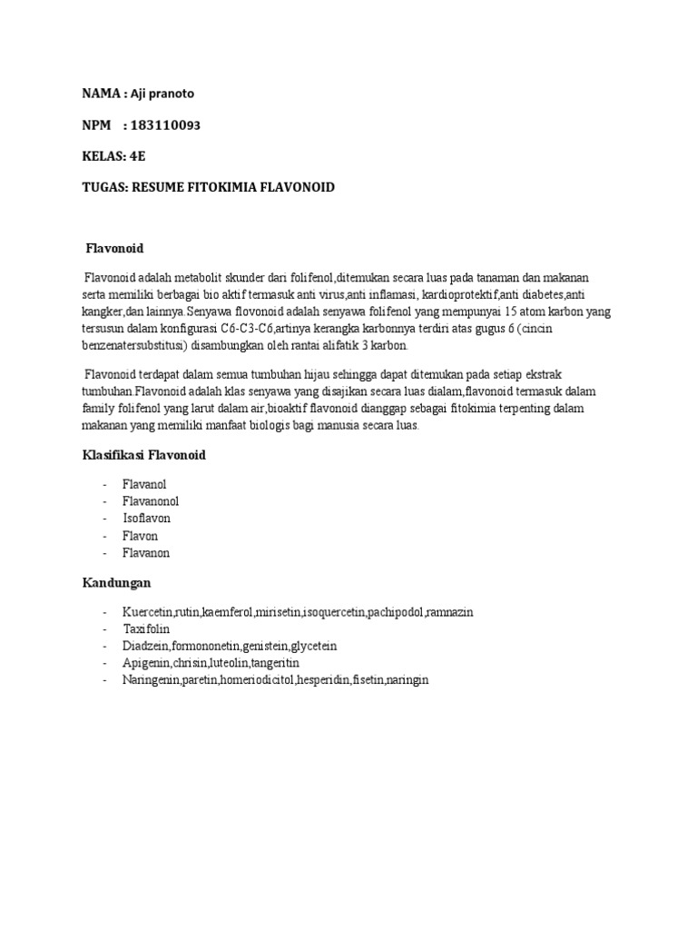 Resume Fitokimia Aji | PDF