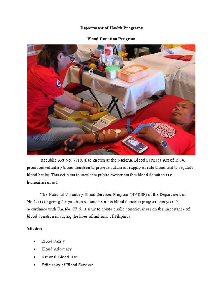 Department of Health Programs | PDF | Non Communicable Disease ...