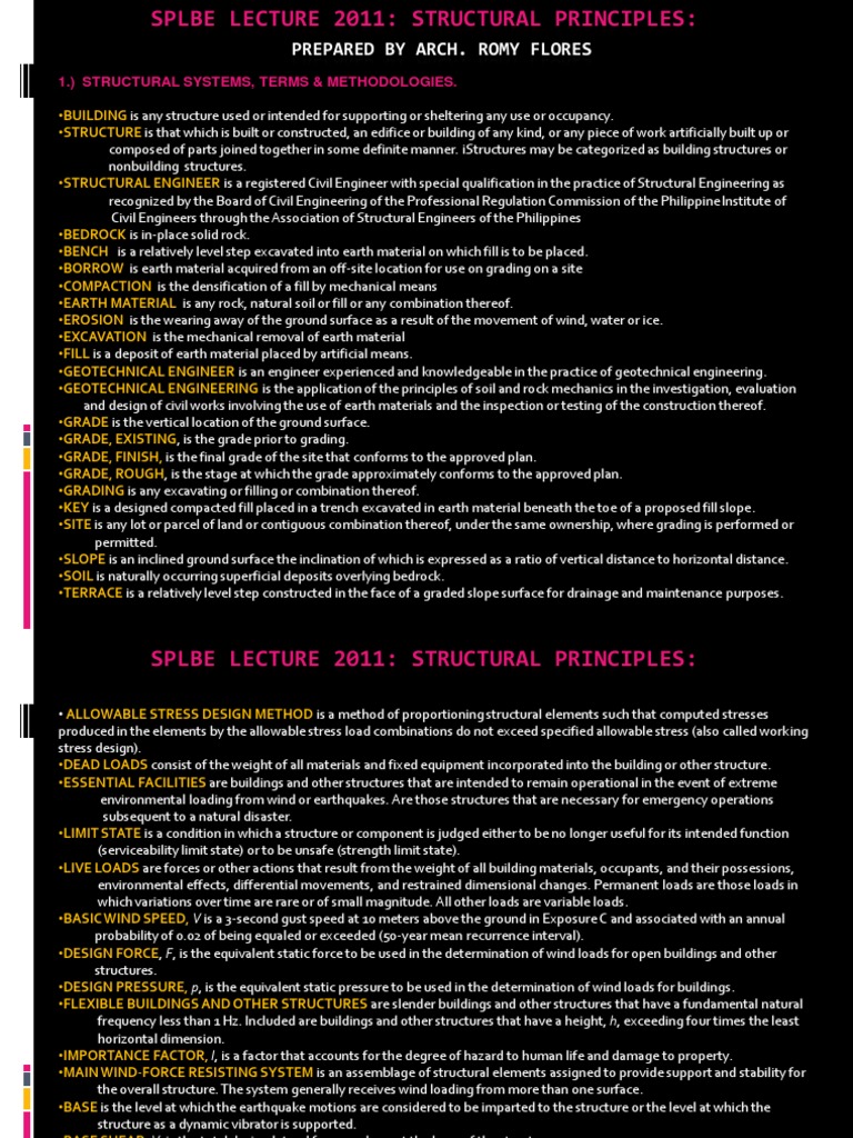 Week 5 Midterm - SPLBE Lecture Structural Principles | PDF | Bending ...