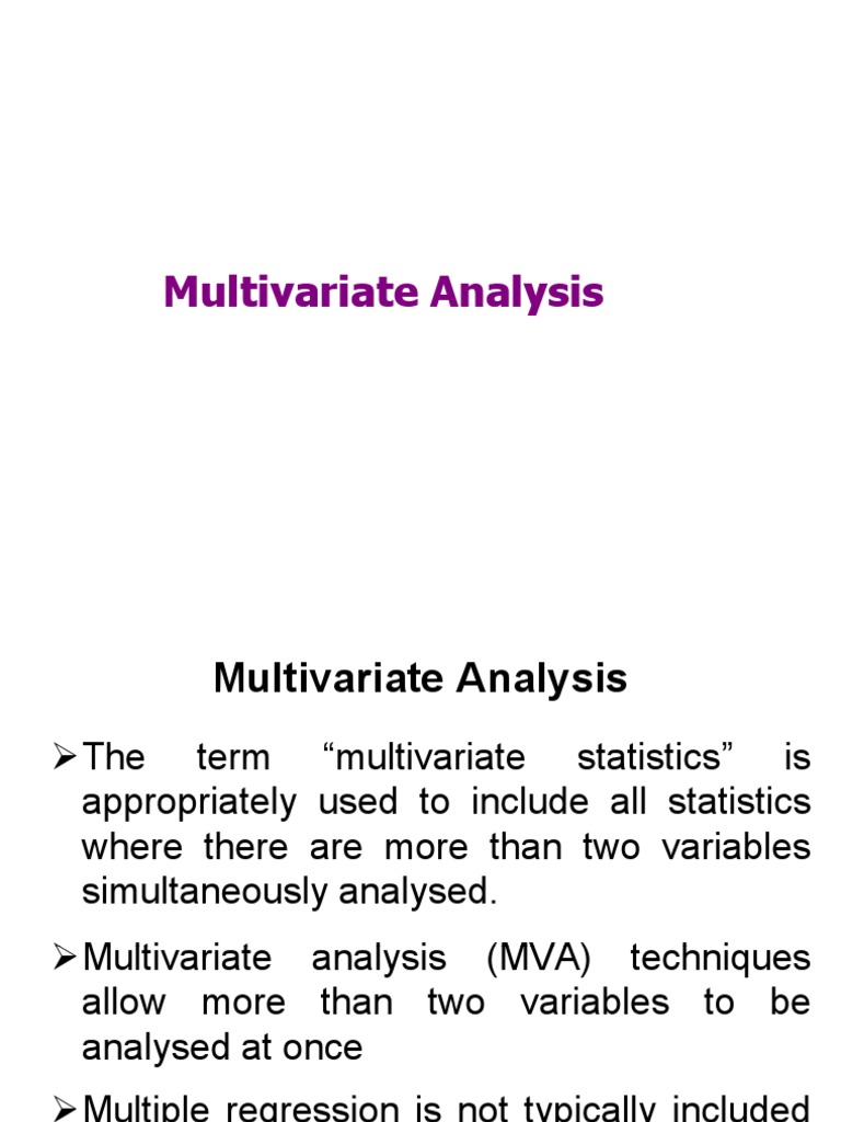 Lecture 1 Multivariate Analysis PDF | PDF | Scatter Plot | Statistical ...