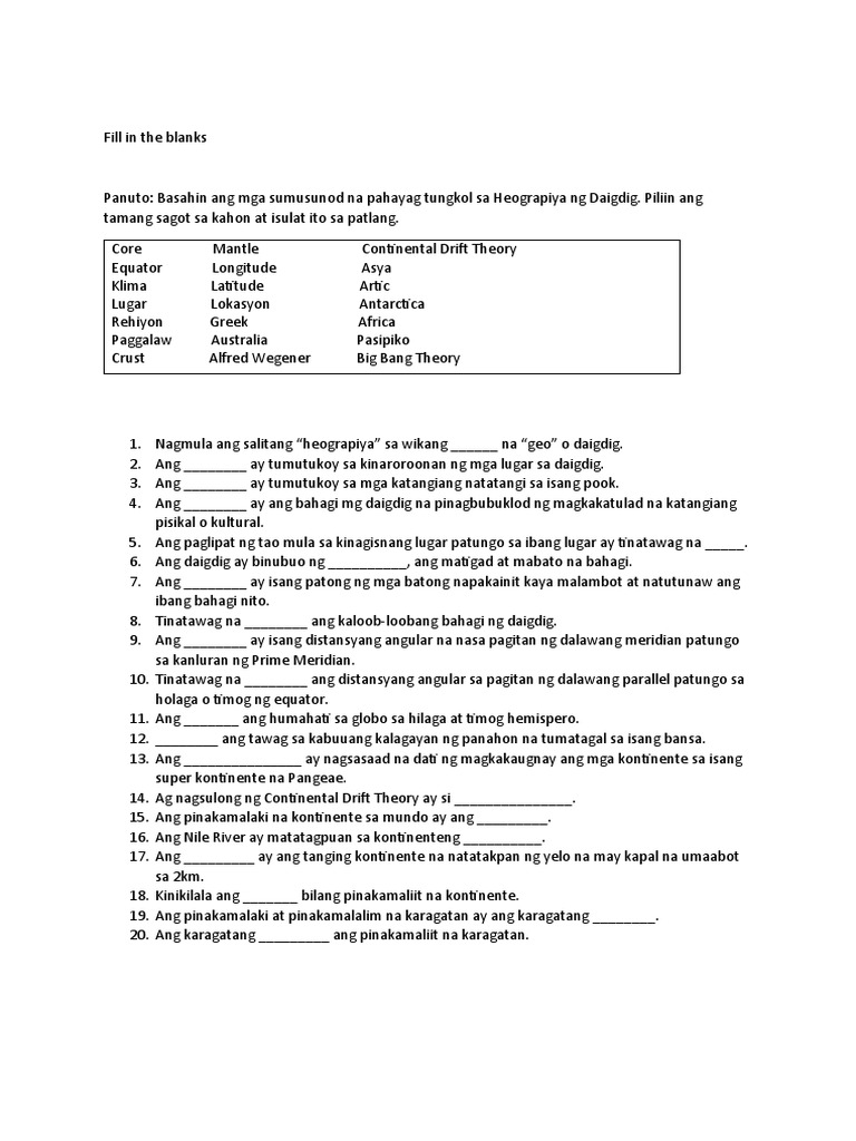 Questions Tos 20 | PDF