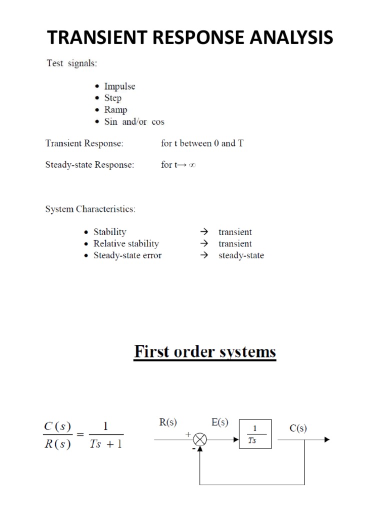 An Analysis of Transient System Response Through Time-Domain Methods | PDF