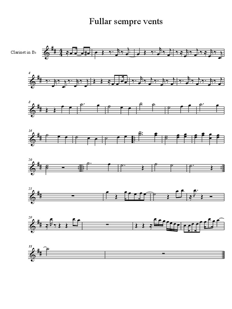 Fullar Sempre Vents - Clarinet | PDF