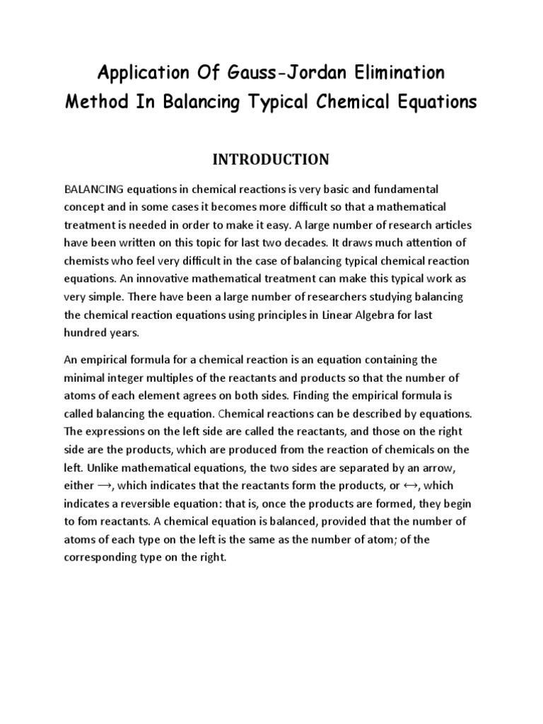 MATHS PROJECT (Gauss Jordan) | PDF | System Of Linear Equations | Equations