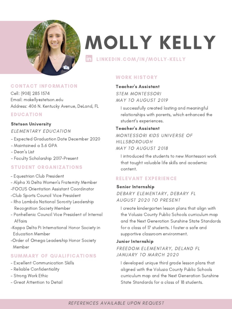 Molly Kelly Resume | Download Free PDF | Fraternities And Sororities ...