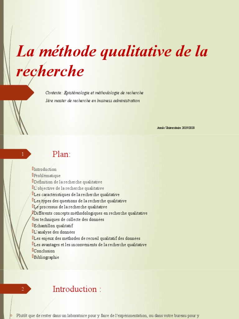 Qualitative | PDF | Analyse des données | Méthodologie