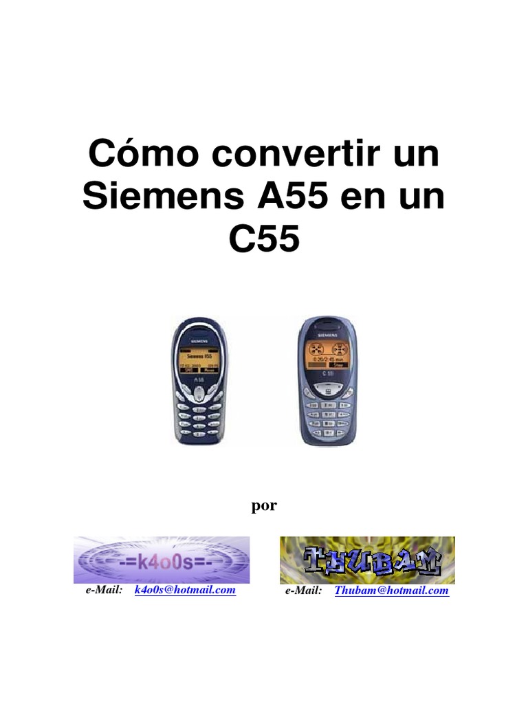 Siemens A55@C55 Rev. A | PDF | Apoyo | Telefonía móvil