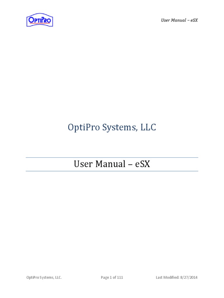 User Manual - OptiPro eSX | PDF | Centrifuge | Numerical Control