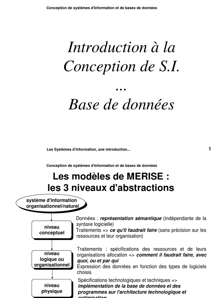 Conception MCD MLD | PDF | Bases de données | Données