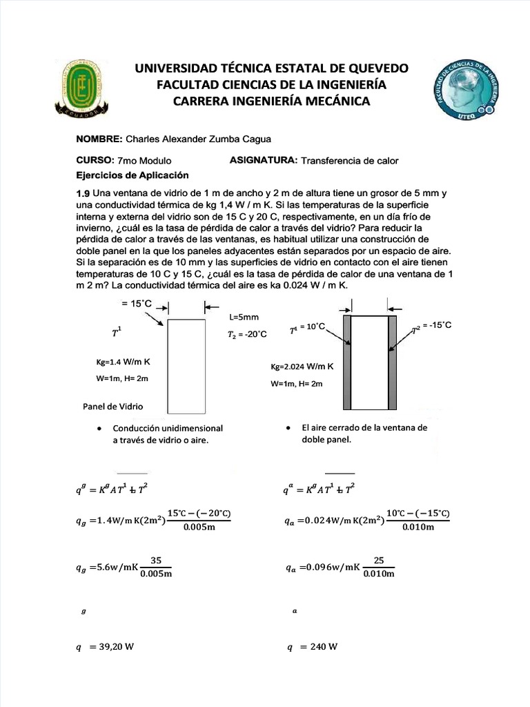 PDF Ejercicios Resueltos S de Transferencia de Calor 19 219 319docx - Compress PDF | PDF ...