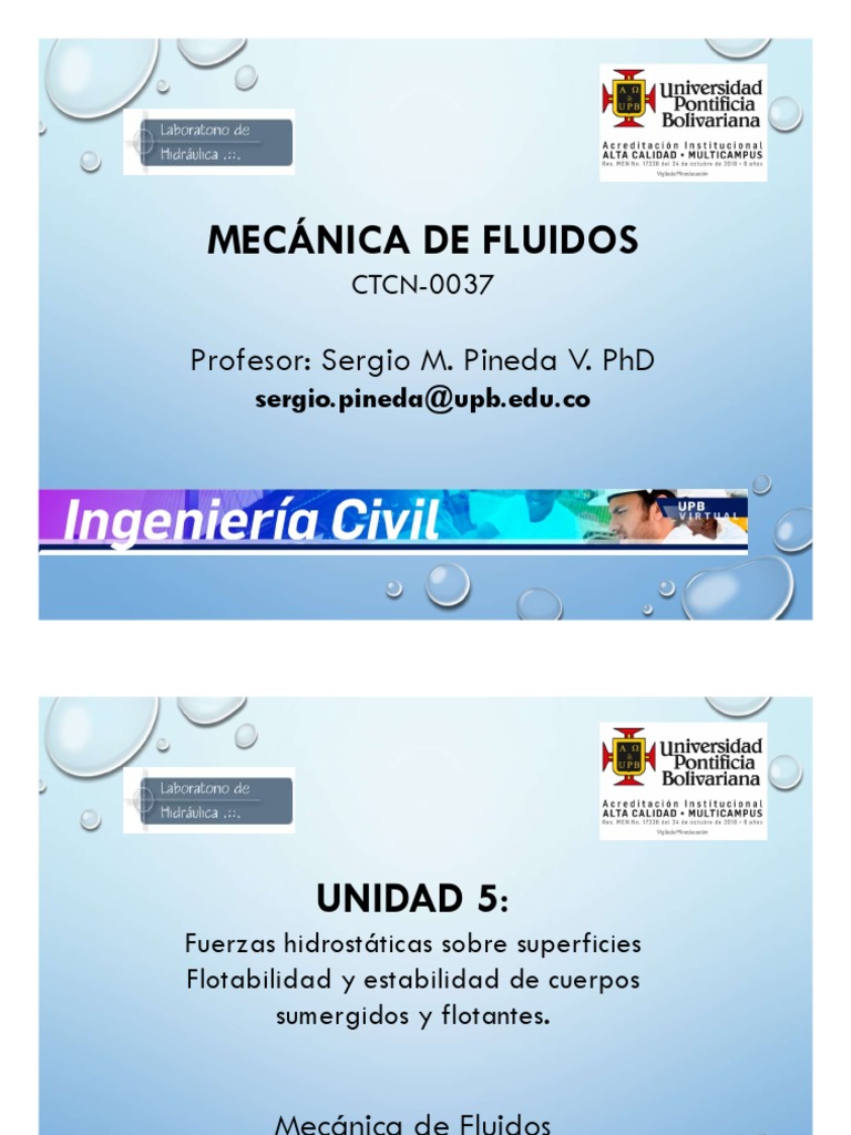 Fuerzas Hidrostáticas y Flotabilidad | PDF | Presión | Física