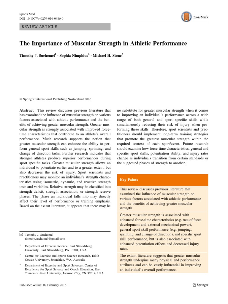 The Importance of Muscular Strength in Athletic Performance: Key Points ...
