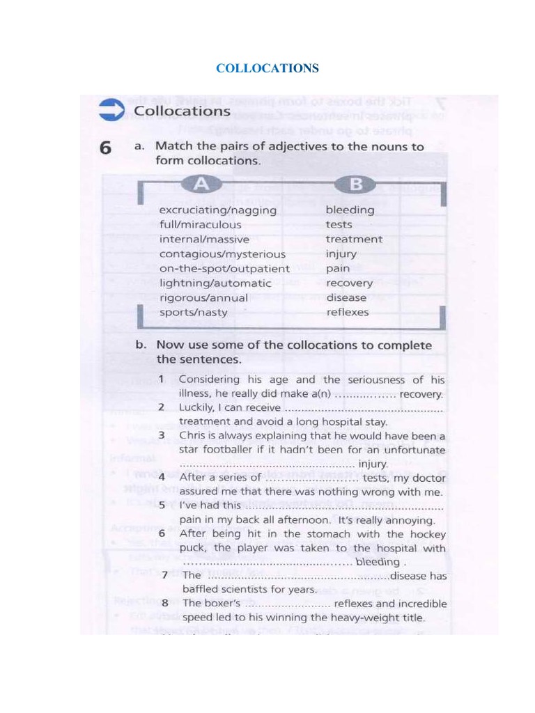 HEALTH Collocations | PDF