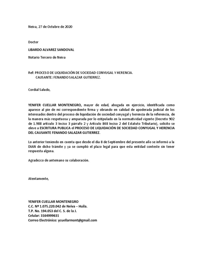 Oficio Sucesion | PDF