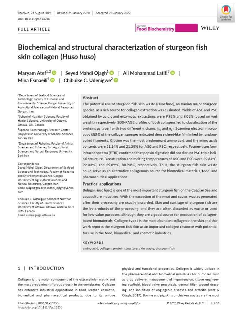 7.biochemical and Structural Characterization of Sturgeon Fish | PDF ...