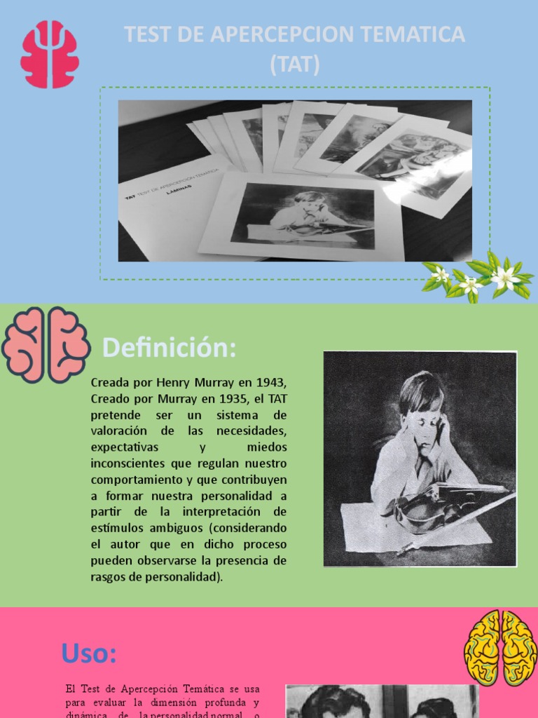 Test de Apercepción Temática (TAT) | PDF | Ciencias del comportamiento ...