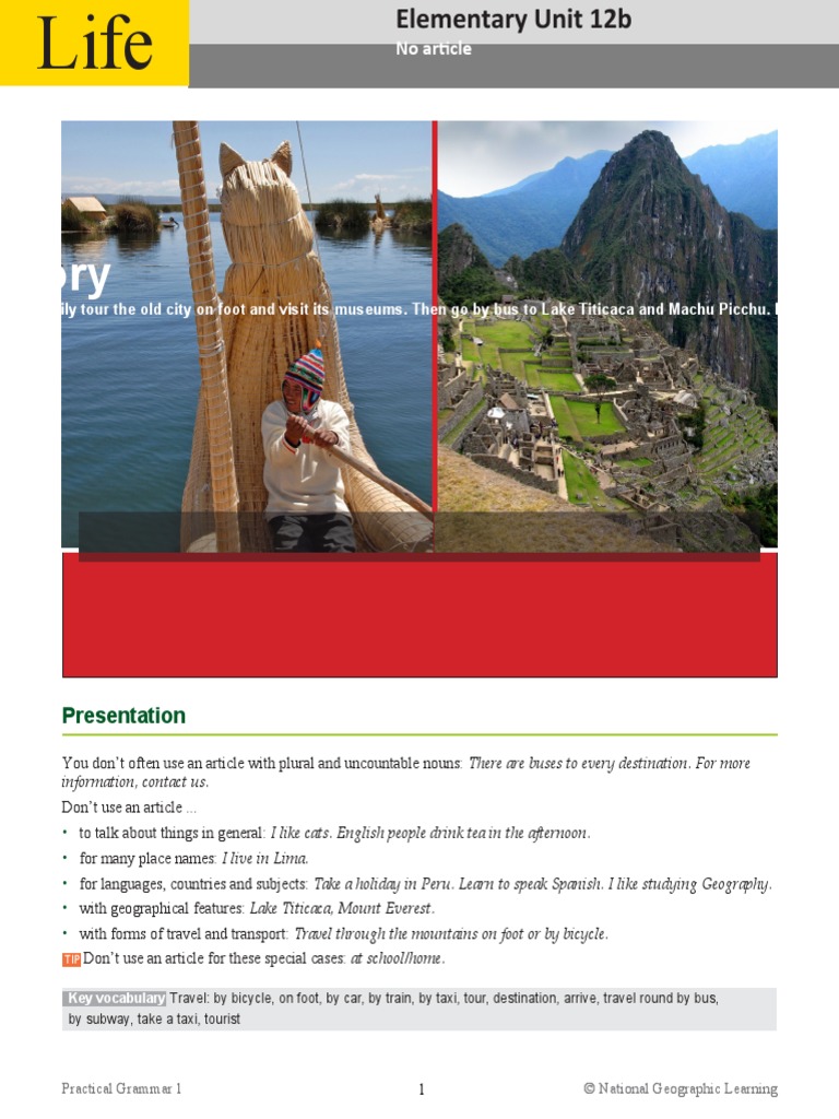 Elementary Unit 12b | PDF | Bus | Linguistics