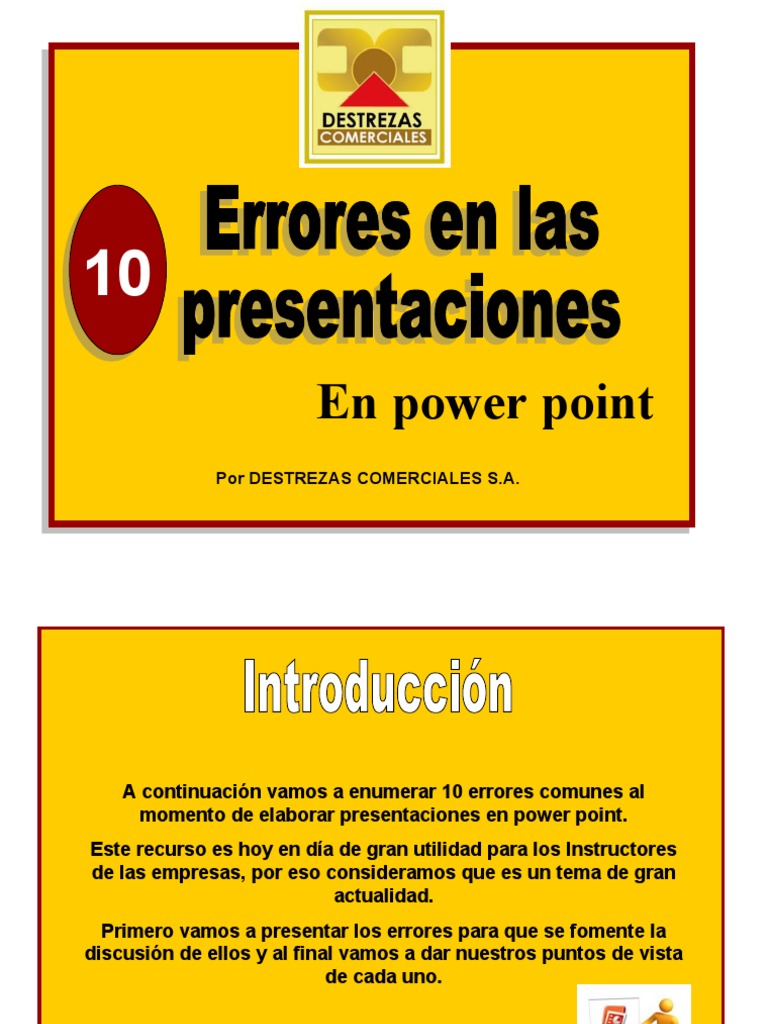 10 Errores en Las Presentaciones | PDF | Cliente | Marketing