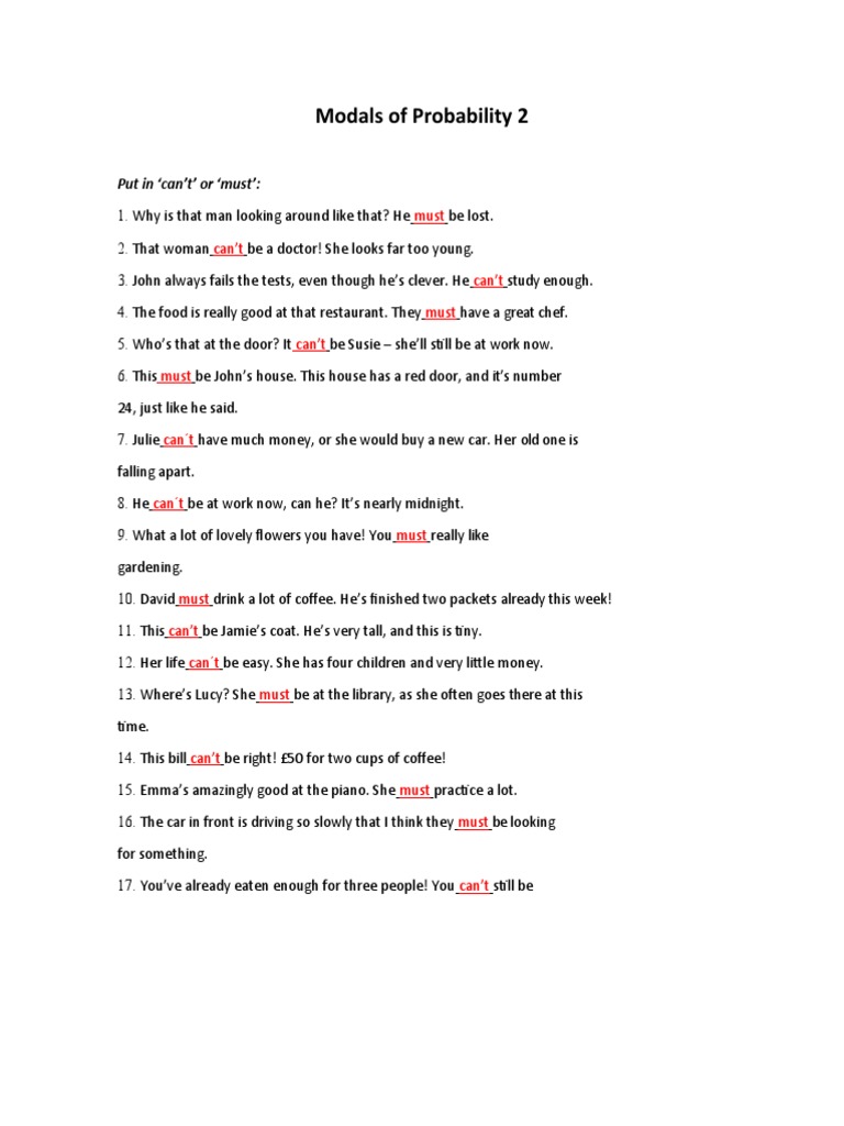 Modals of Probability 2 | PDF