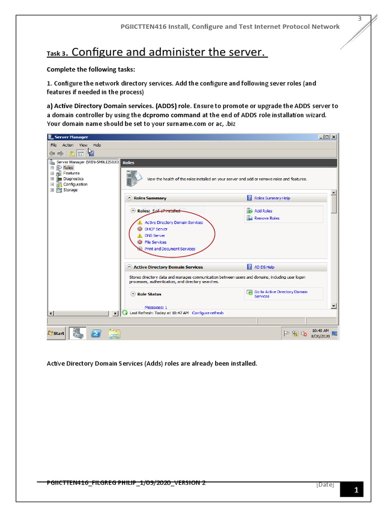 Configure and Administer The Server.: PGIICTTEN416 Install, Configure ...