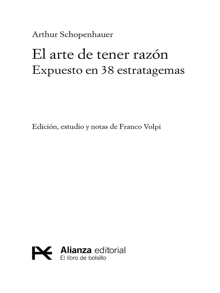 El Arte de Tener Razon PDF | PDF | Razón | Dialéctico
