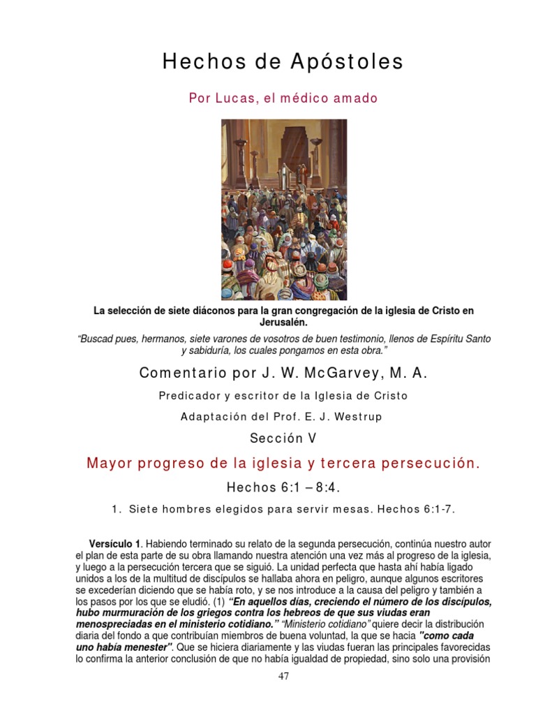 Hechos 6,1-7 | PDF | Fe | Sacerdote