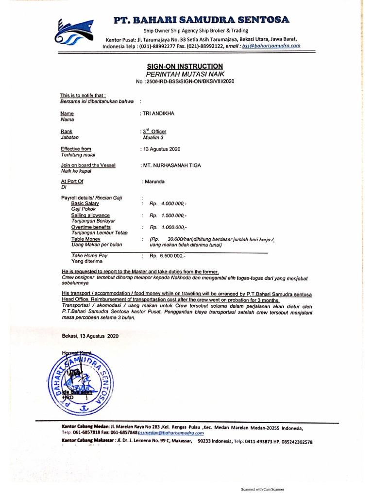 Sign On Dan PKL 3O | PDF