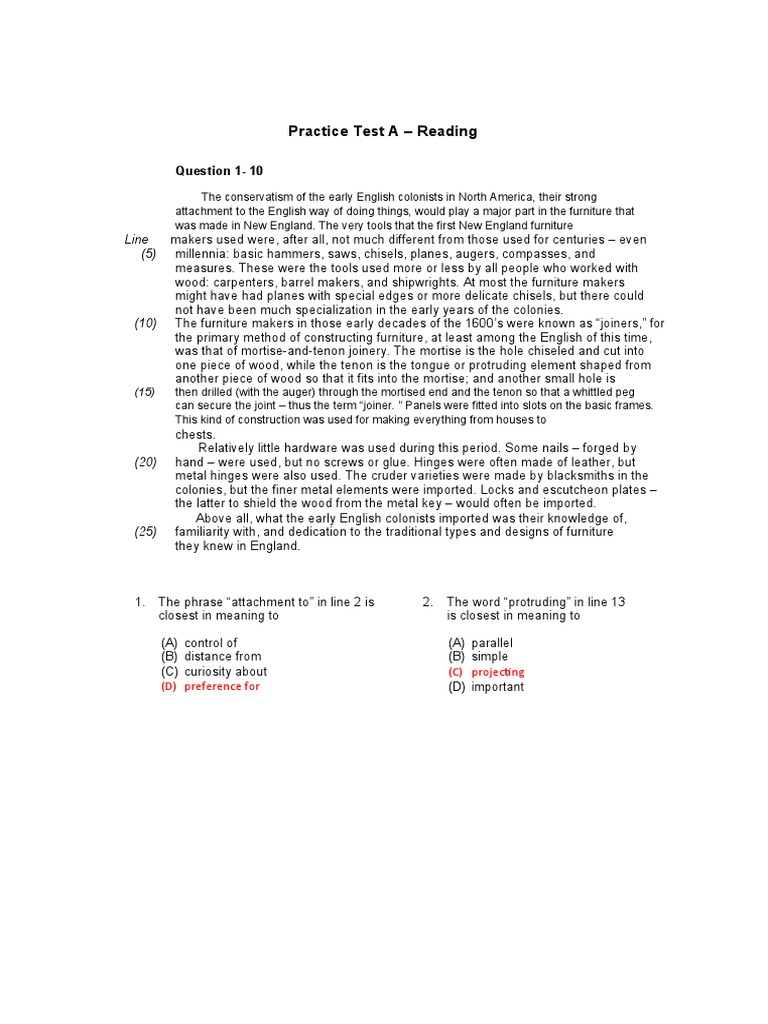 Practice Test A - Reading: Question 1-10 | PDF | Snow | Ice
