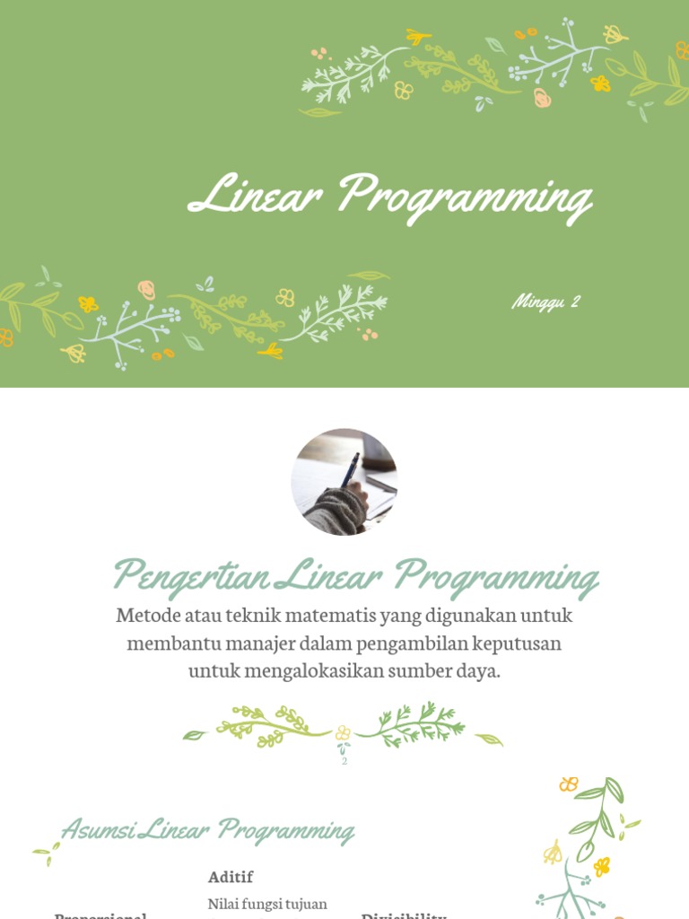 Liniear Programming-Metode Grafik PDF | PDF